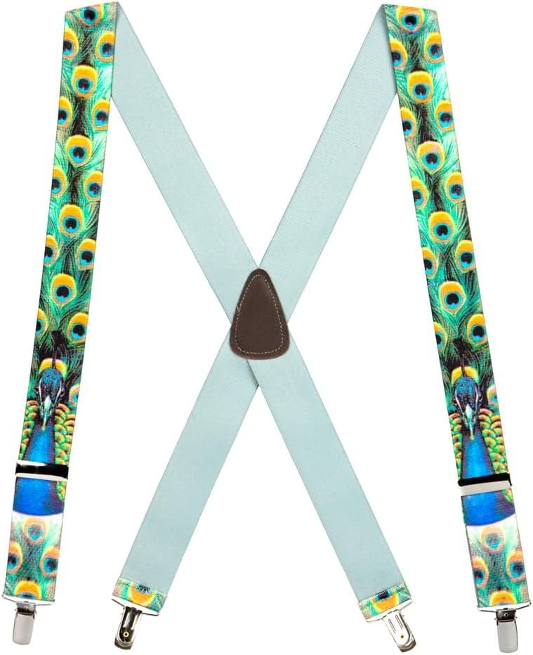 SuspenderStore Peacock Suspenders - Clip - 3 Sizes - Walmart.com