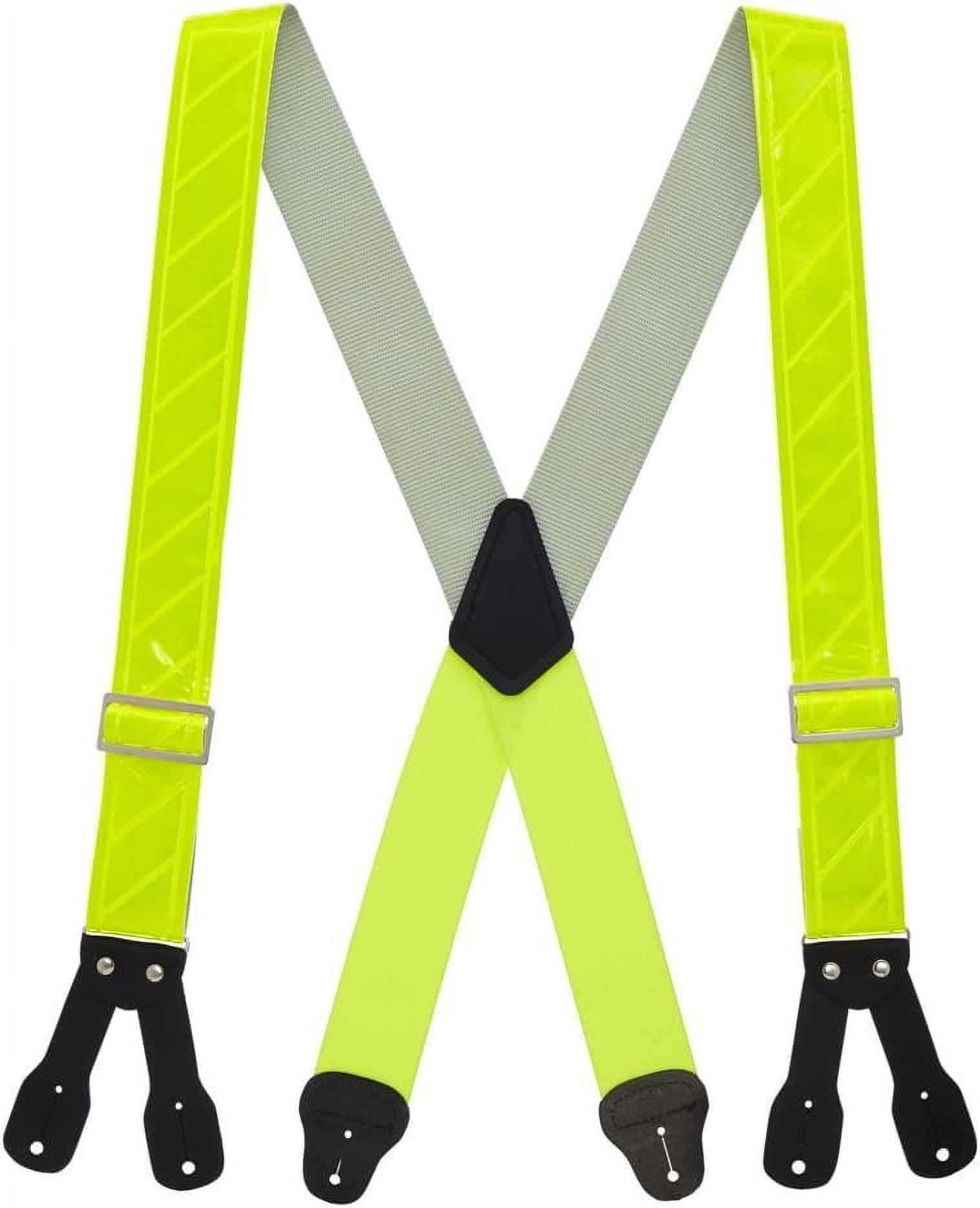 SuspenderStore Reflective Logger Suspenders - 2-Inch Wide - Button - 4 ...