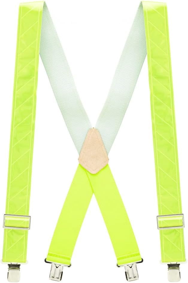 SuspenderStore Reflective Safety Suspenders - 2-Inch Wide - Clip - 4 ...