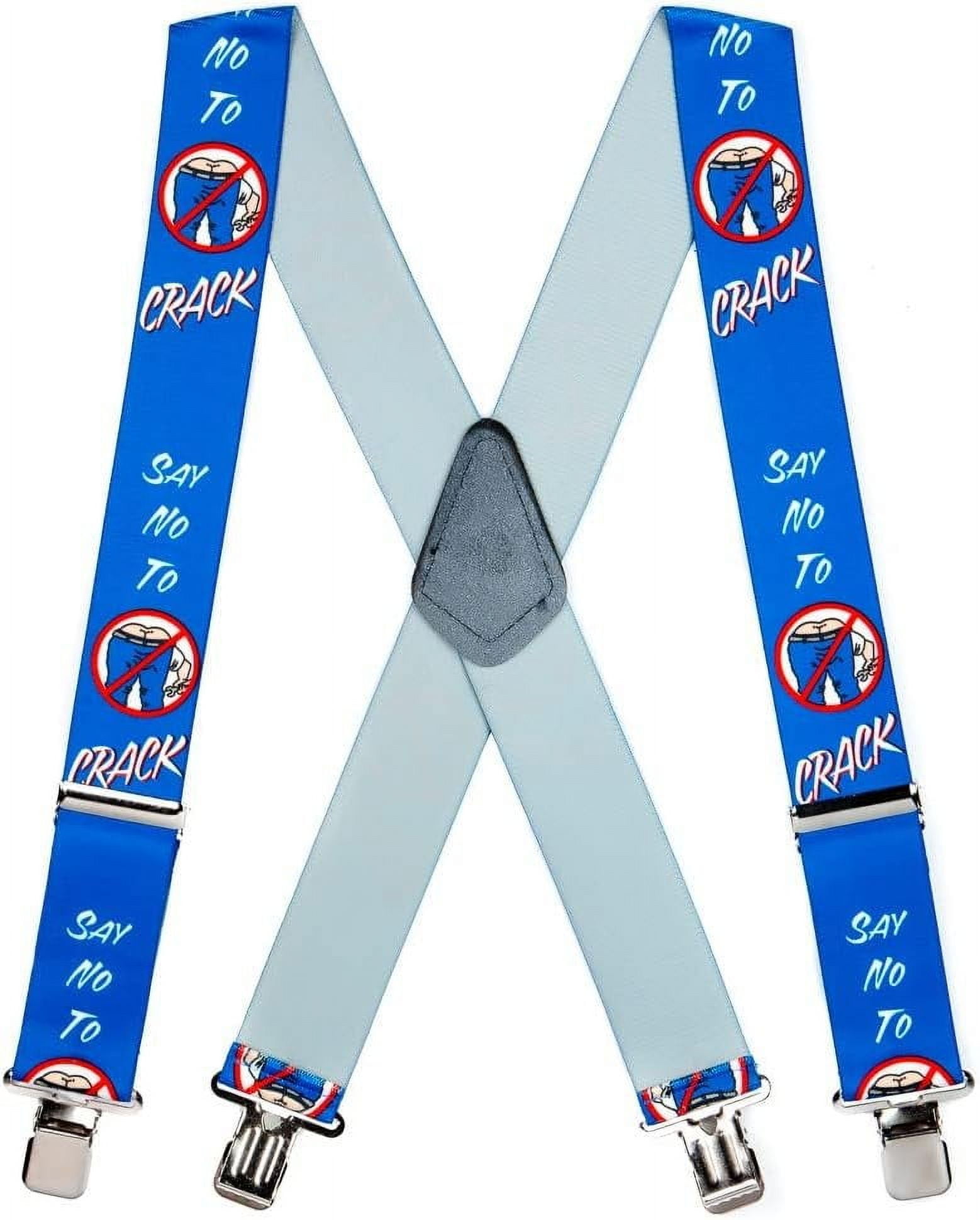 Suspender Store Novelty "Say No To Crack" Suspenders - 2-Inch Wide ...