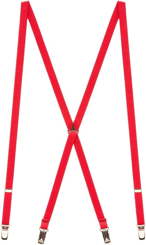 SuspenderStore Skinny Matte Satin Suspenders - 3/4-Inch Wide Elastic ...