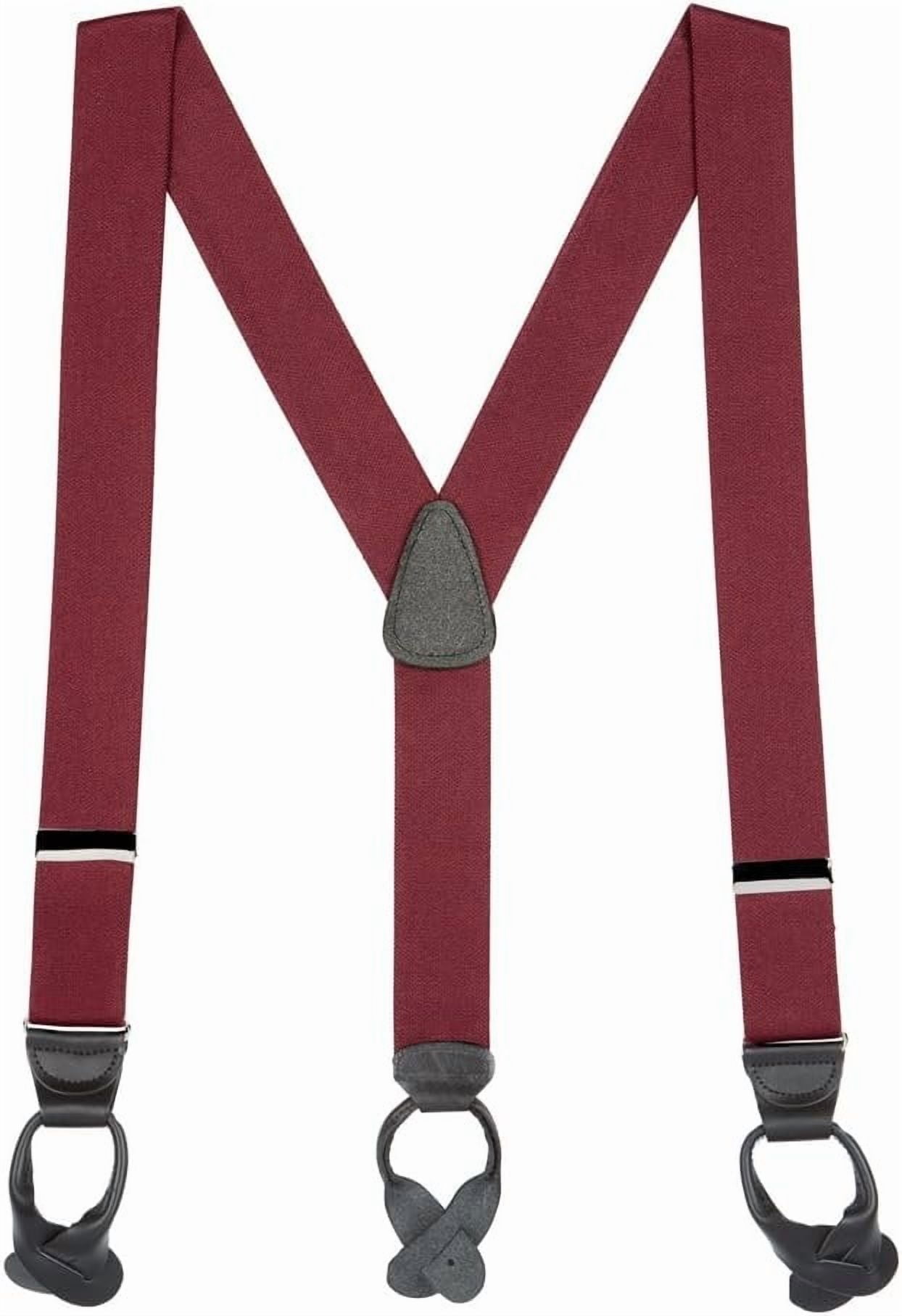 SuspenderStore Solid Color Suspenders - 1.5-Inch Wide Elastic - Button ...