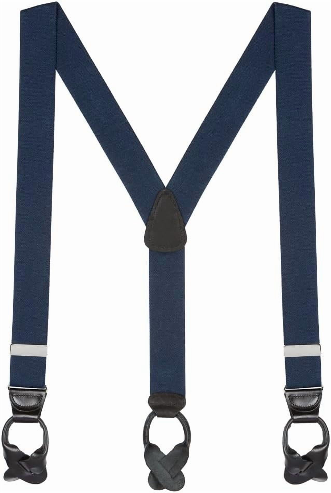 SuspenderStore Solid Color Suspenders - 1.5-Inch Wide Elastic - Button ...
