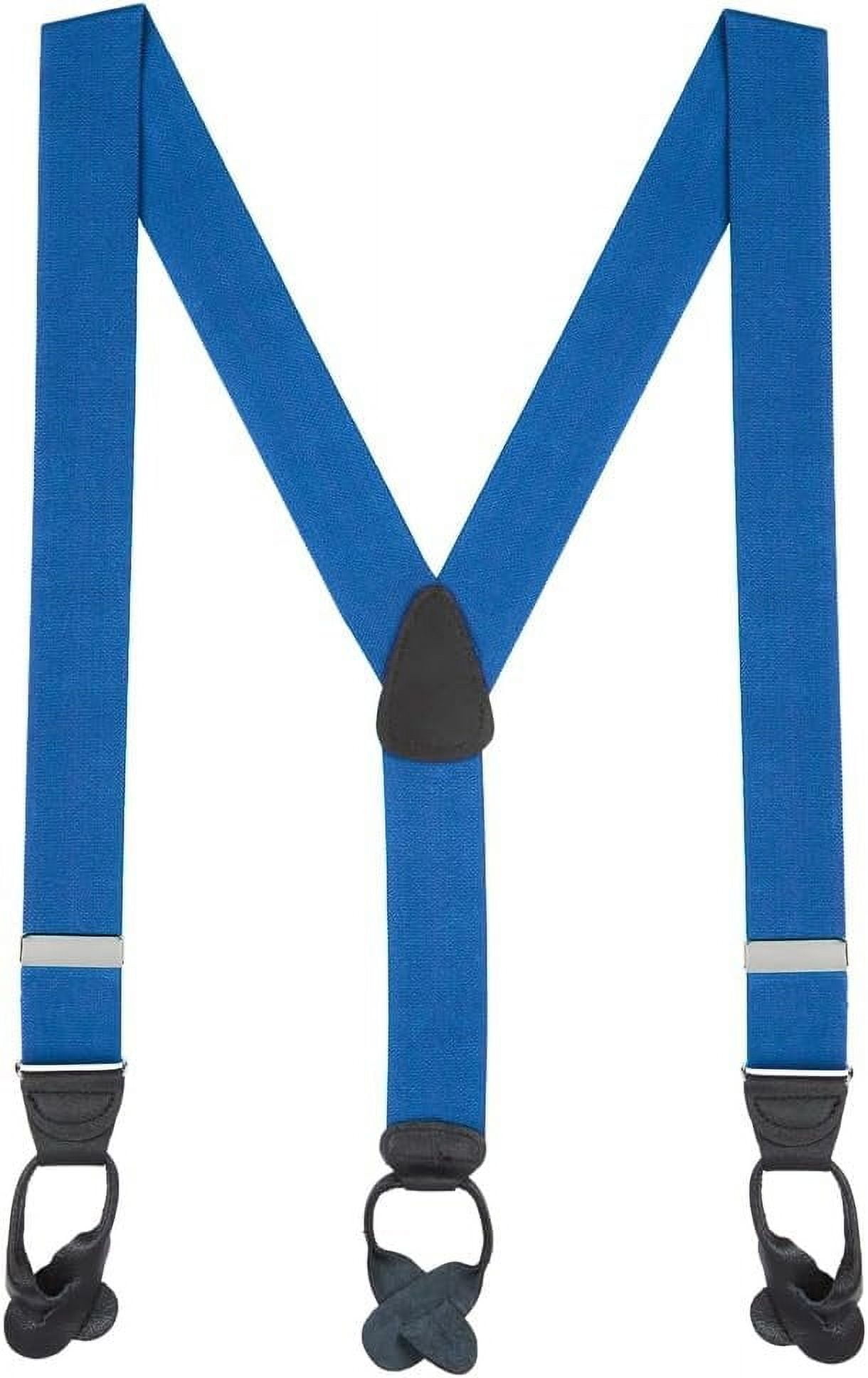SuspenderStore Solid Color Suspenders - 1.5-Inch Wide Elastic - Button ...