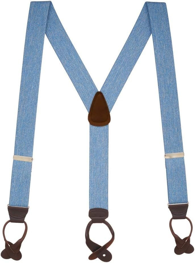 SuspenderStore Solid Color Suspenders - 1.5-Inch Wide Elastic - Button ...