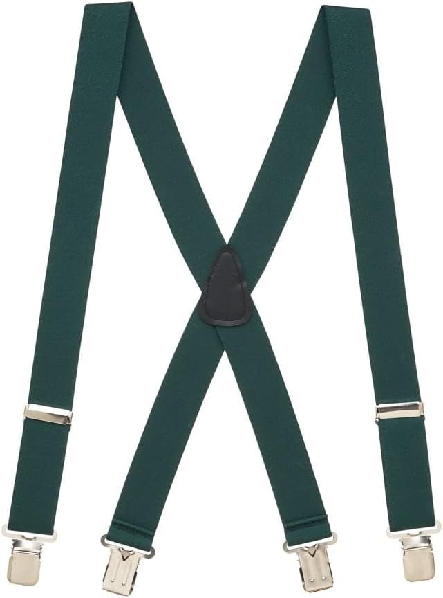 SuspenderStore Solid Color Suspenders -1.5-Inch Wide Elastic - Gator ...