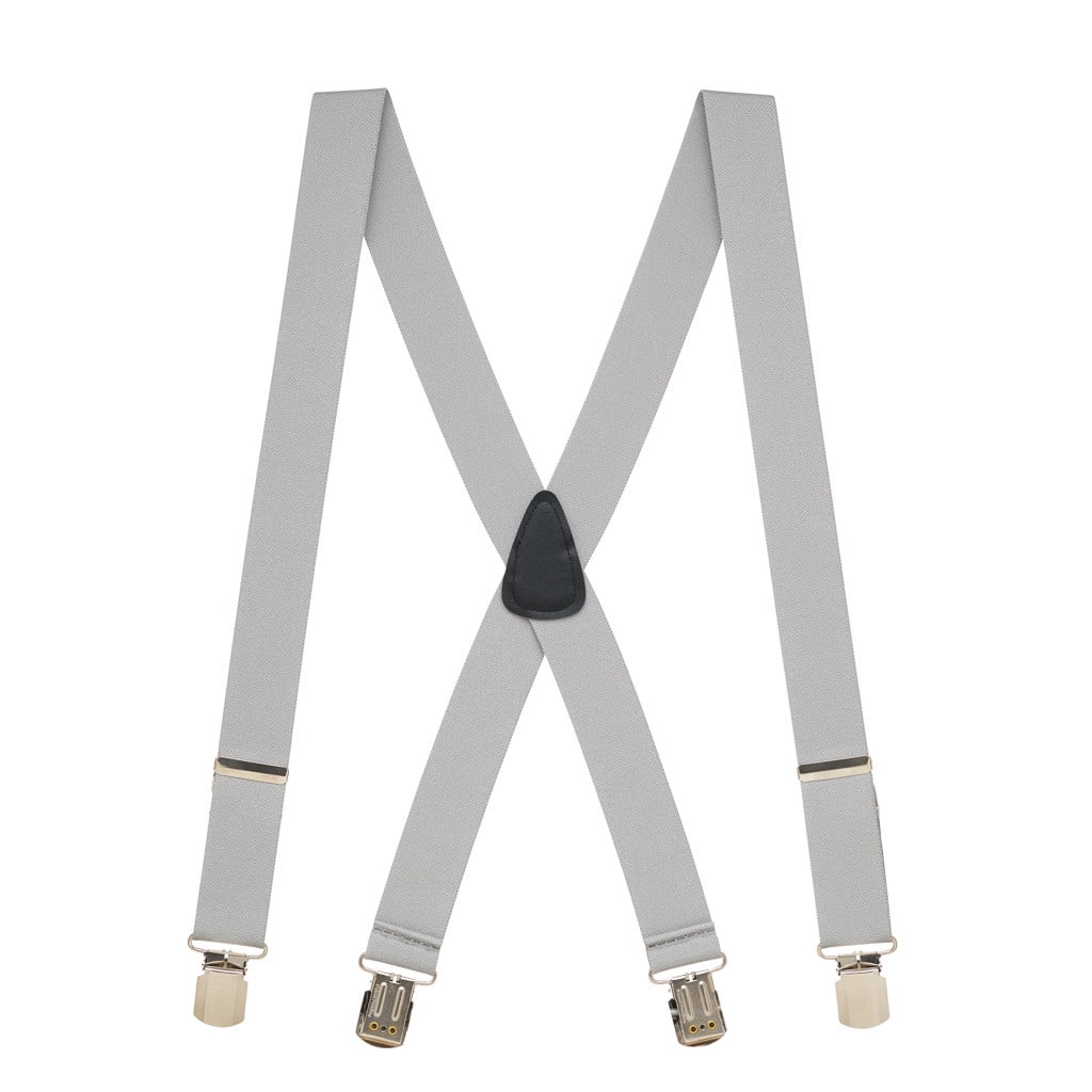 SuspenderStore Solid Color Suspenders -1.5-Inch Wide Elastic - Pin Clip ...