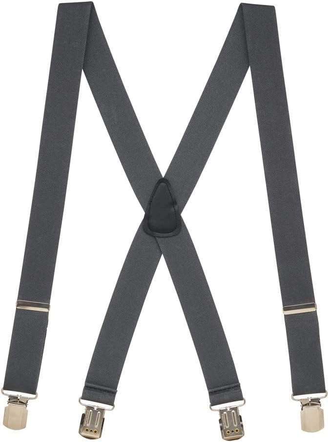 SuspenderStore Solid Color Suspenders -1.5-Inch Wide Elastic - Pin Clip ...