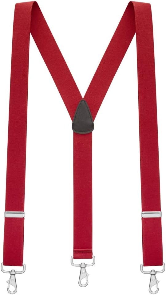 SuspenderStore Solid Color Suspenders -1.5-Inch Wide Elastic - Trigger ...