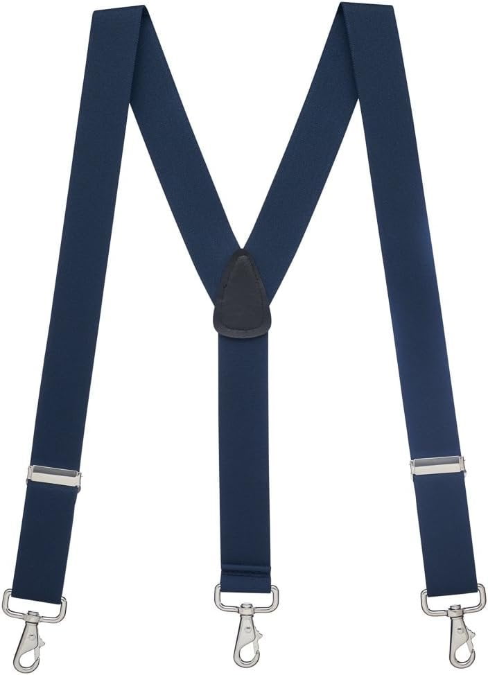 SuspenderStore Solid Color Suspenders -1.5-Inch Wide Elastic - Trigger ...