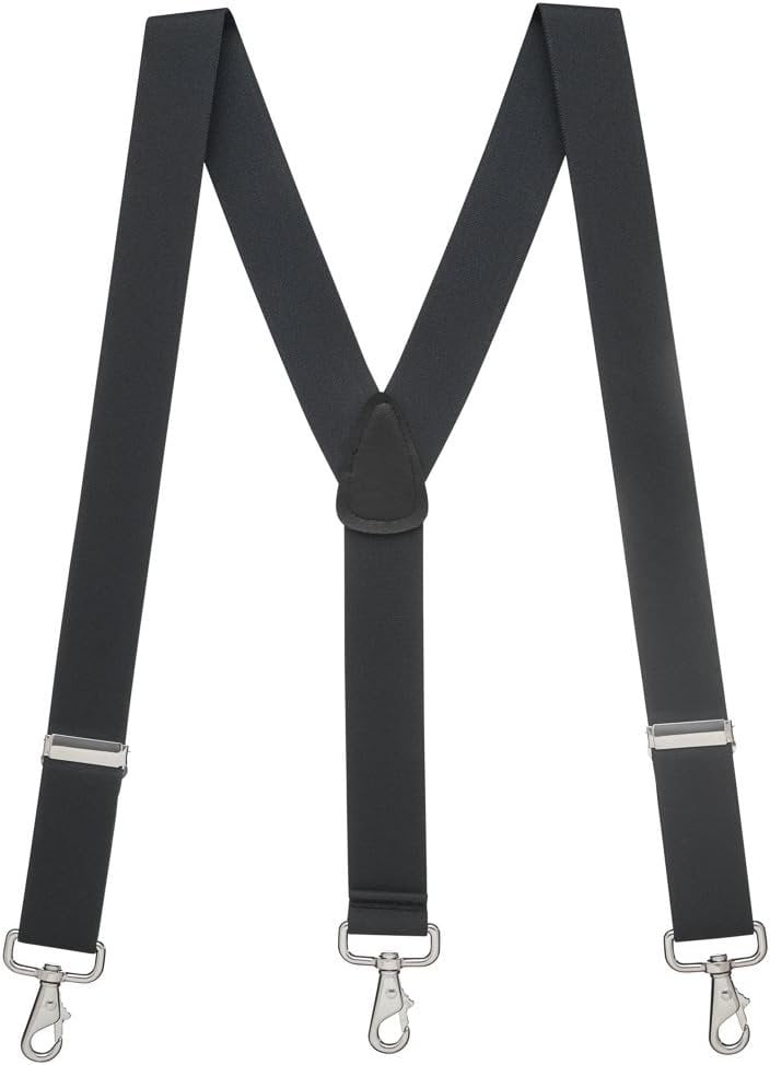 SuspenderStore Solid Color Suspenders -1.5-Inch Wide Elastic - Trigger ...