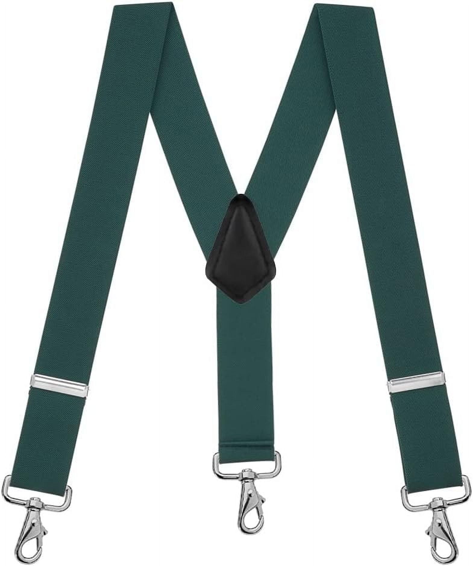 Suspender Store 2 Inch Wide Trigger Snap Suspenders - HUNTER 54" for 6 ...