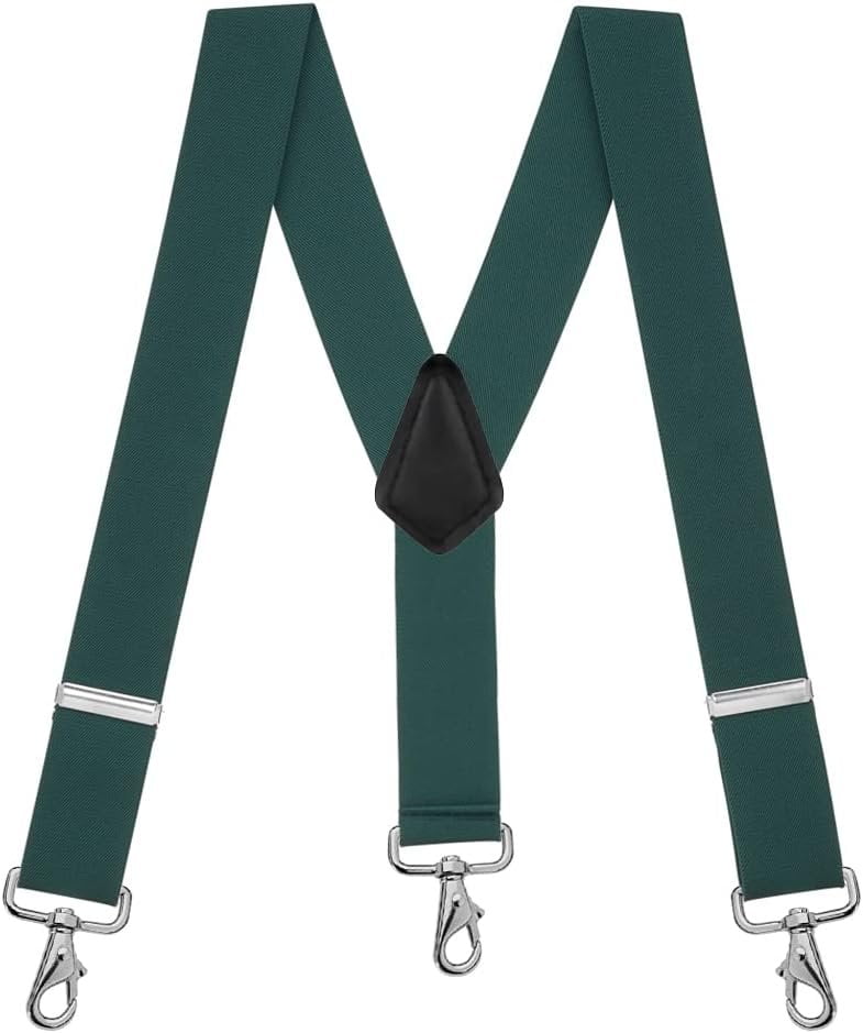Suspender Store 2 Inch Wide Trigger Snap Suspenders - HUNTER 42" for 5 ...