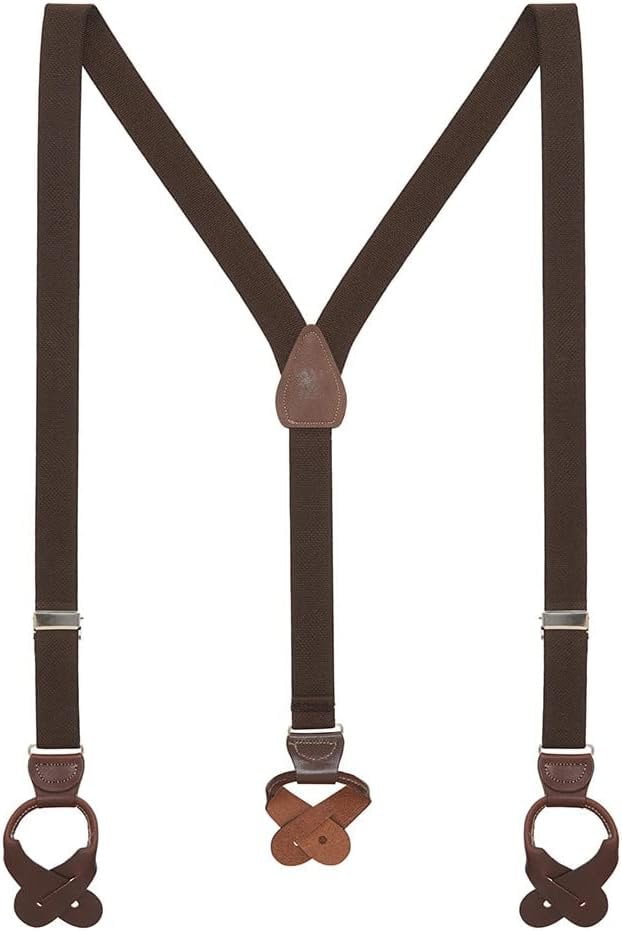 Suspender Store Solid Color Suspenders - 1-Inch Wide Elastic - Y-Back ...