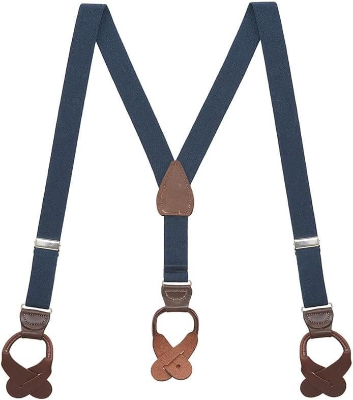 Suspender Store Solid Color Suspenders - 1-Inch Wide Elastic - Y-Back ...