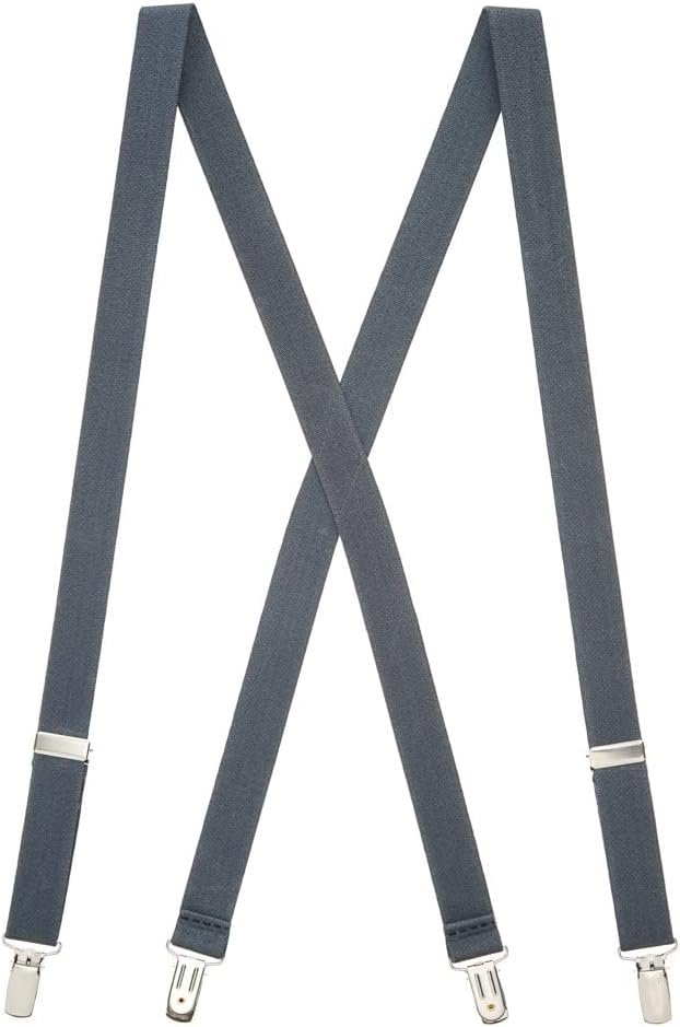 Suspender Store Adult 1-Inch Wide Elastic X-Back Suspenders - CLIP ...