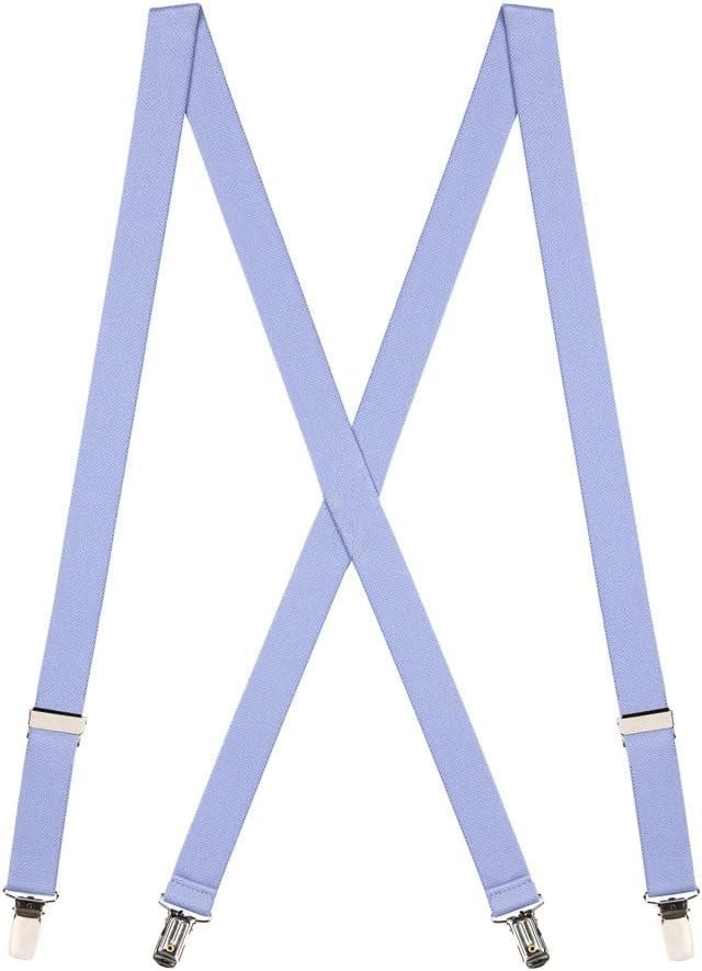 SuspenderStore Solid Colors X-Back Suspenders - 1-Inch Wide Elastic ...