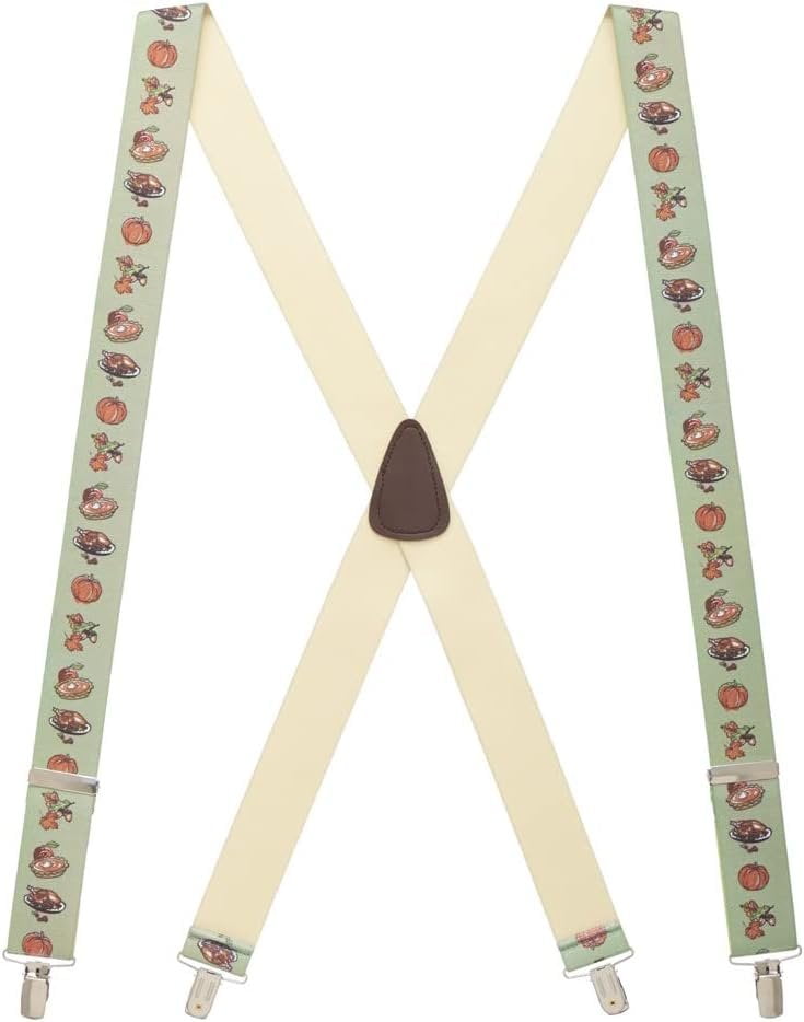 Suspender Store Novelty Thanksgiving Suspenders - 1.5-Inch Wide Elastic ...