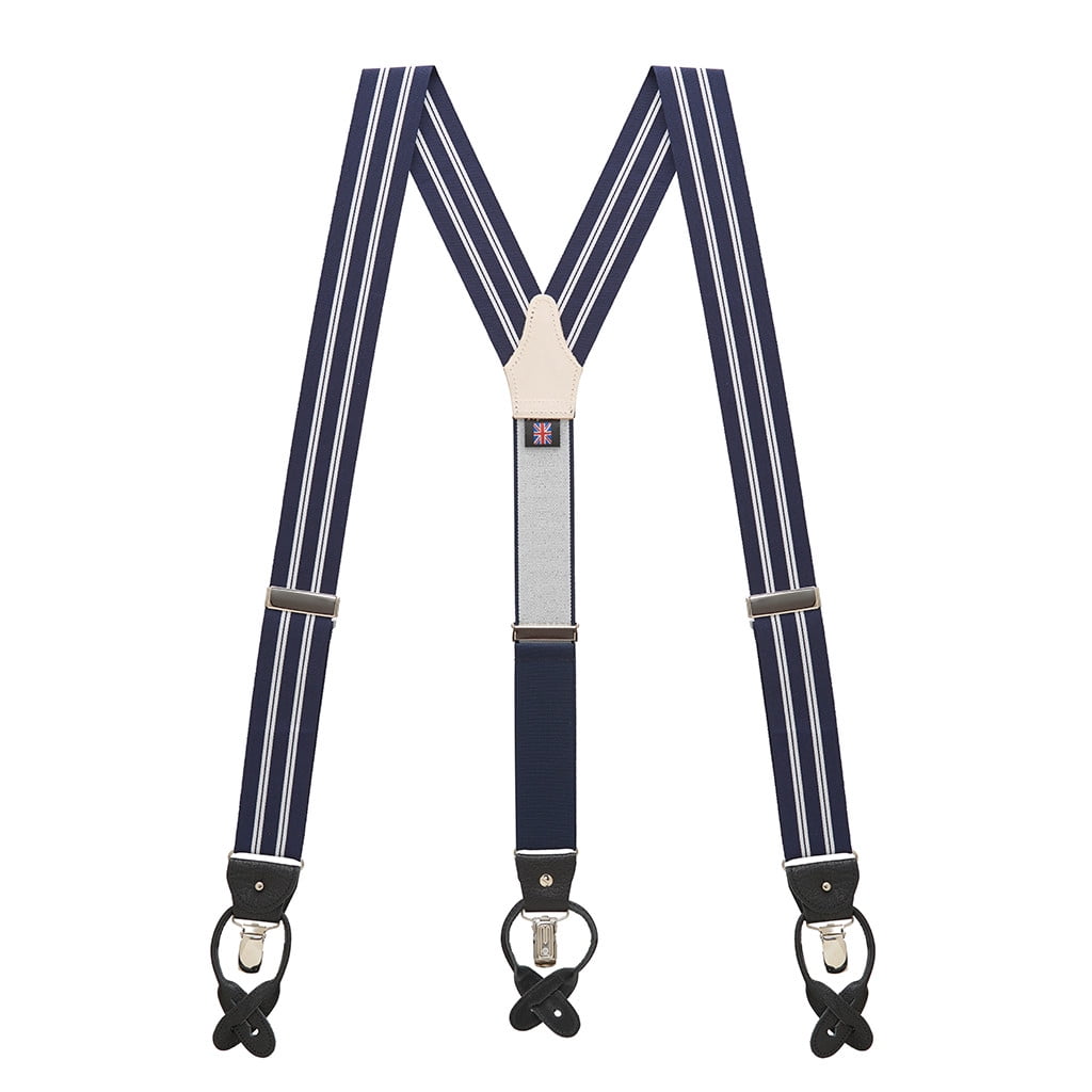 SuspenderStore Variable Striped Convertible-End Dress Suspenders (4 ...