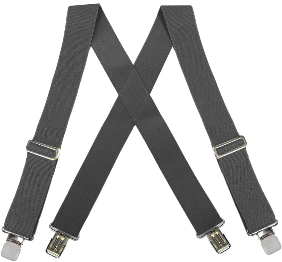 SuspenderStore Welch Gator Clip Logger Suspenders - 2-Inch Wide - 6 ...
