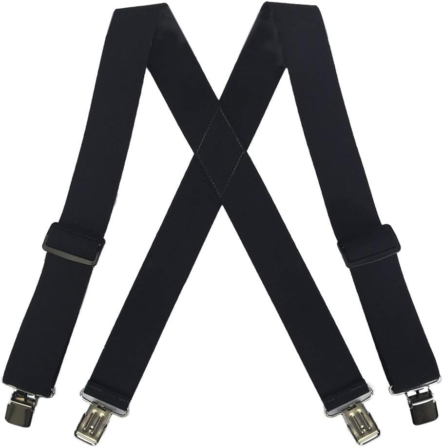 Welch 2 Inch Super Tuff Stuff X-Back Clip On Work Suspender (Men Big ...