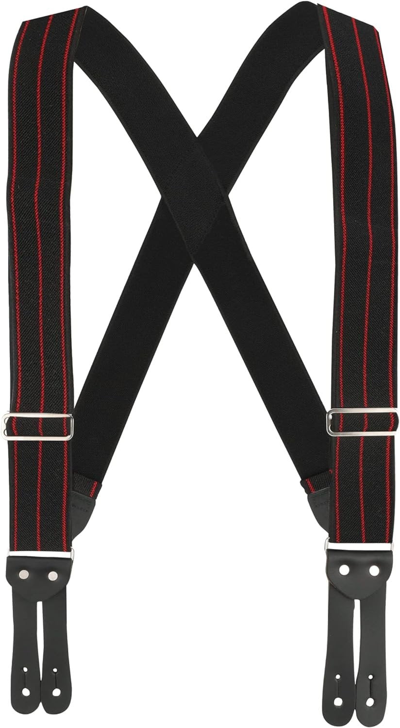 SuspenderStore Welch Tuff Stuff Button Work Suspenders - 2 Inch Wide ...