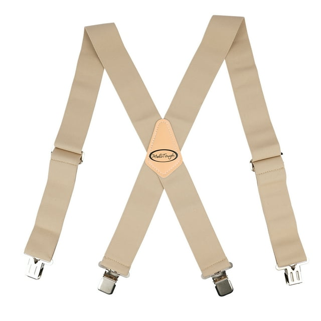 Suspenders for Men - Adjustable 2 Inches Wide Elastic Suspender with ...