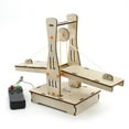 Suspension Bridge Model Wooden Puzzle Drawbridge Diy Lifting Bridge Toy