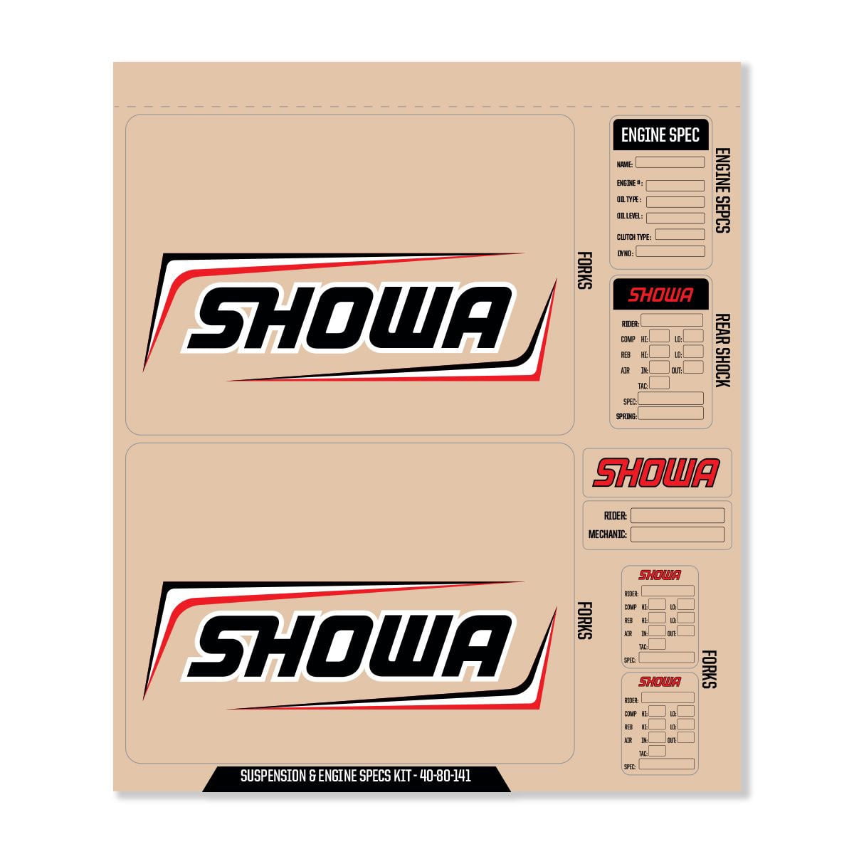 Suspension Showa Decal Kit, Black - Walmart.com