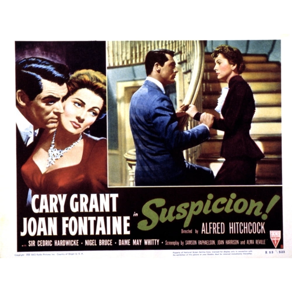 Suspicion Cary Grant Joan Fontaine 1941 Movie Poster Masterprint (28 x ...