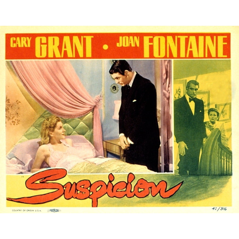 Suspicion Joan Fontaine Cary Grant 1941 Movie Poster Masterprint (28 x ...