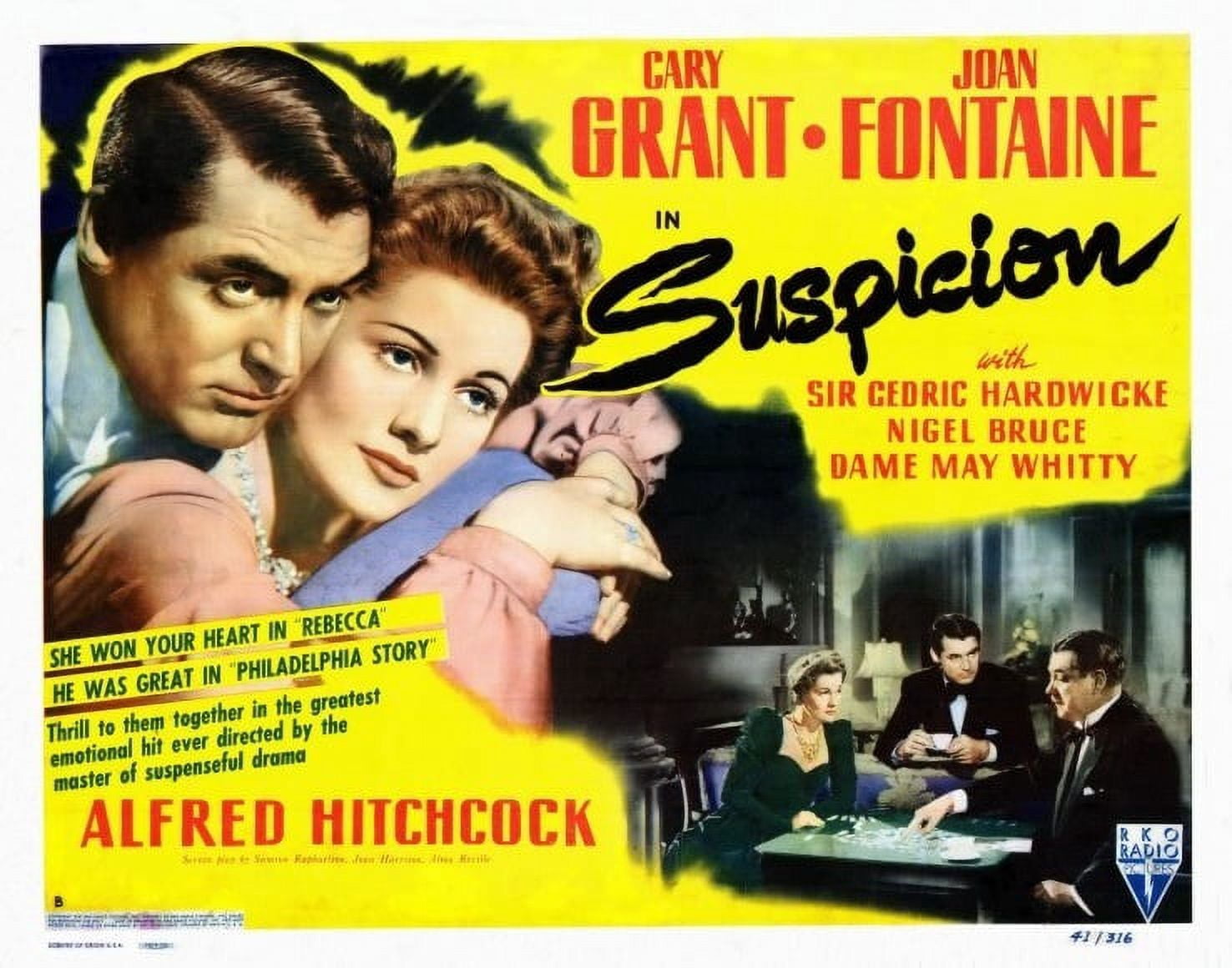 Suspicion - movie POSTER (Half Sheet Style A) (22" x 28") (1941 ...