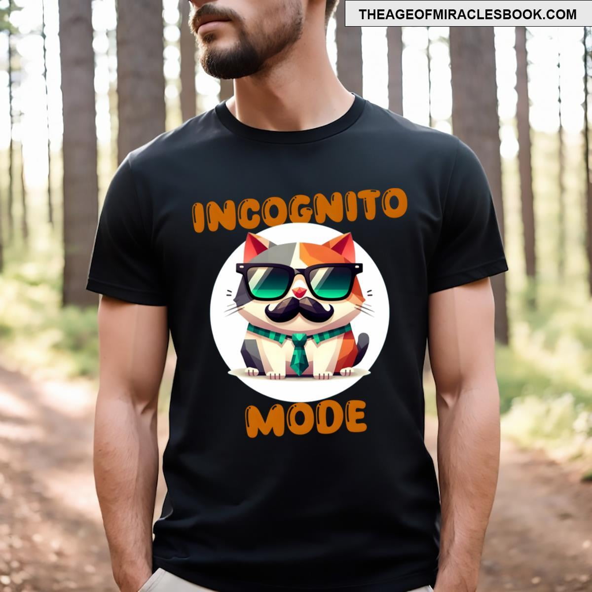 Suspicious Cat In Incognito Mode T-shirt - Walmart.com