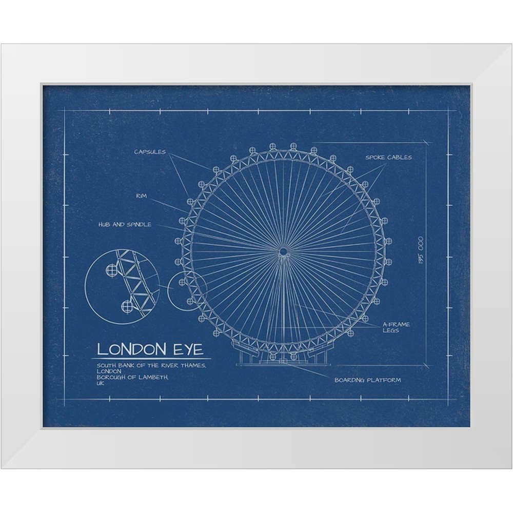 Sussenn 32x26 White Modern Wood Framed Museum Art Print Titled - London ...