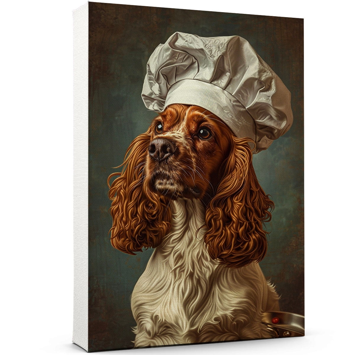 Sussex Spaniel Dog Chef Poster, Sussex Spaniel Dog Cooking Food Canvas ...