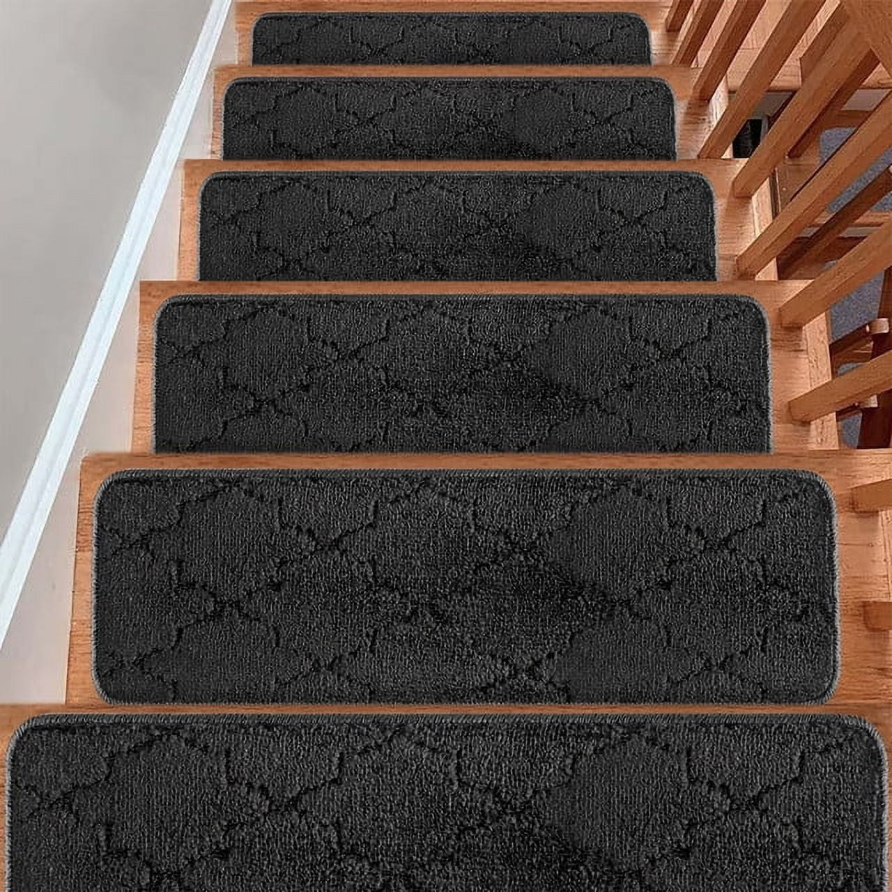 SussexHome Carpet Stair Treads for Wooden Steps - Indoor Staircase Step ...