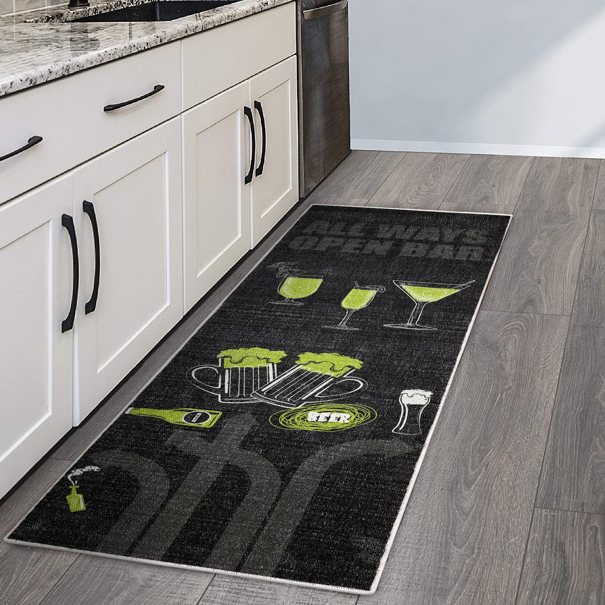 SussexHome Wine Bar Decor Floor Rug - Heavy-Duty Ultra-Thin Wine Cellar ...