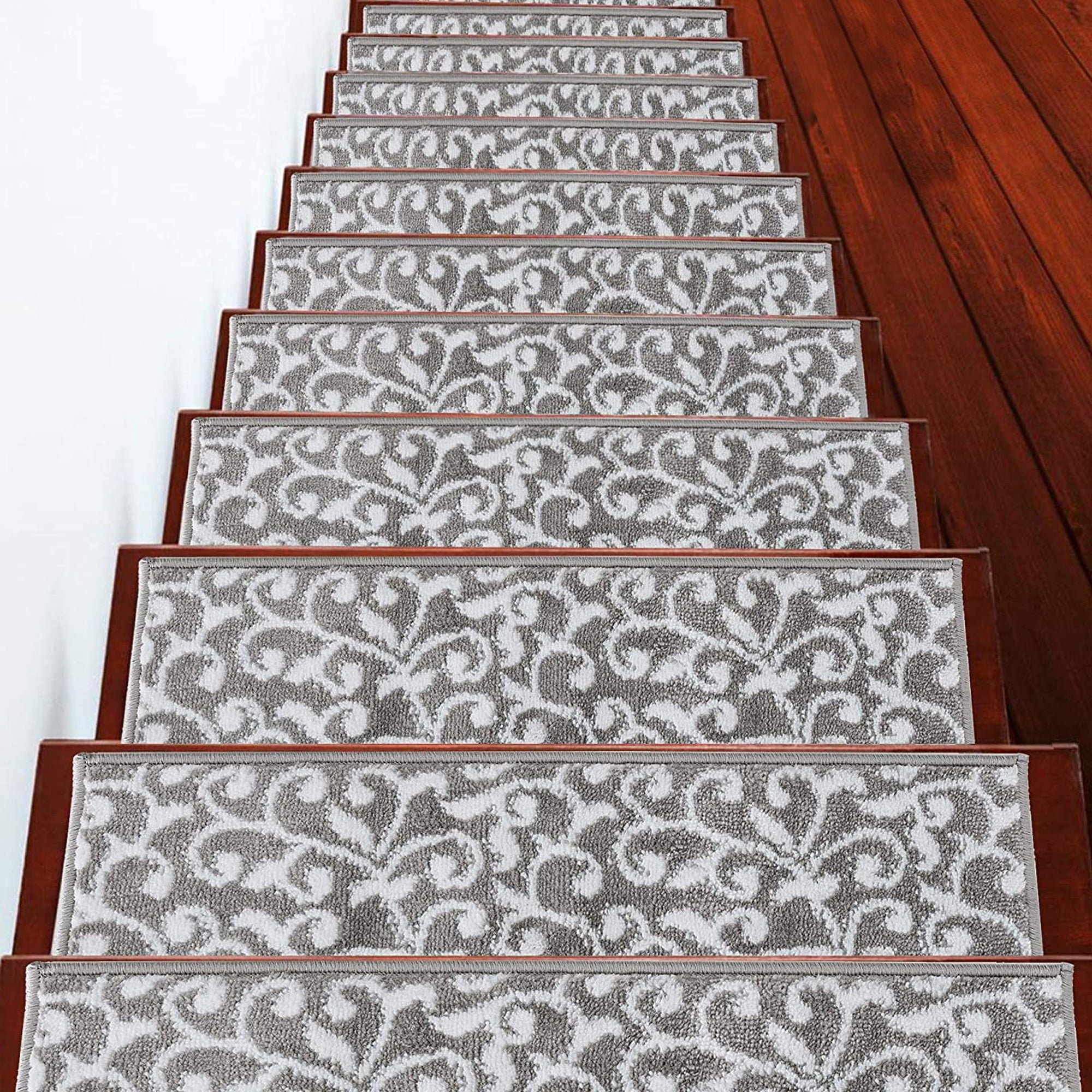 Sussexhome Carpet Stair Treads for Wooden Steps - Indoor Staircase Step ...