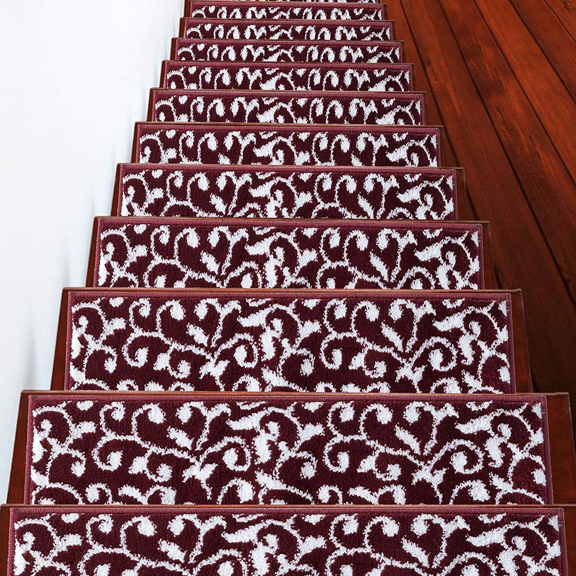 Sussexhome Carpet Stair Treads for Wooden Steps - Indoor Staircase Step ...
