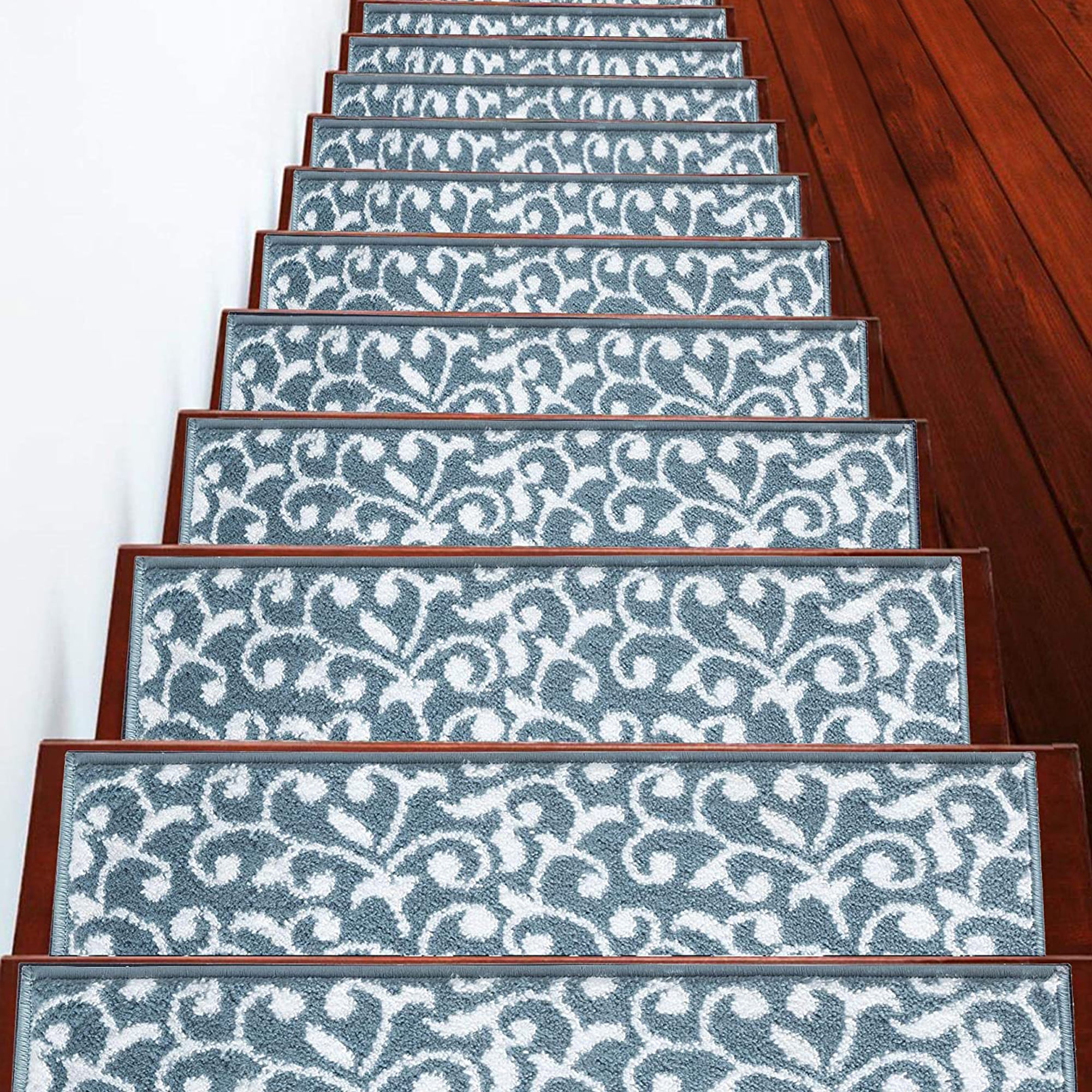 Sussexhome Carpet Stair Treads for Wooden Steps - Indoor Staircase Step ...