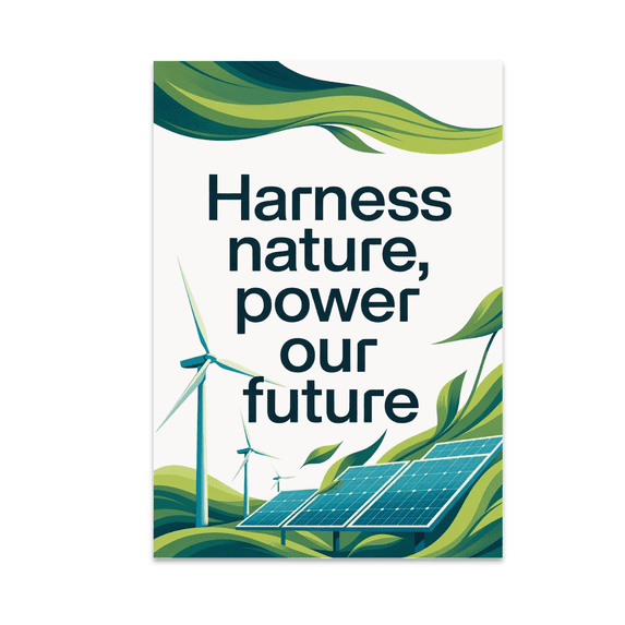 Sustainable Energy Wall Art - Eco-Conscious Decor Enthusiast - 13x19 ...