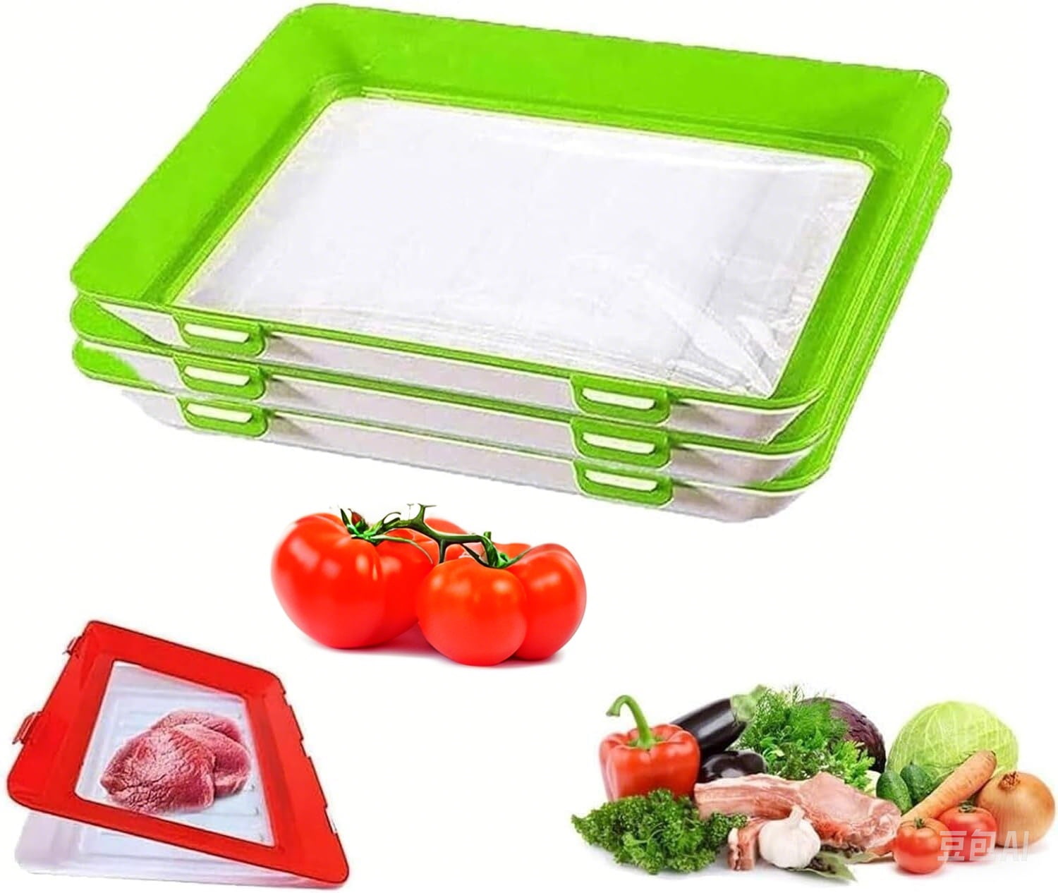 Sustainable Food Preservation Tray Reusable & Airtight Storage Solution ...