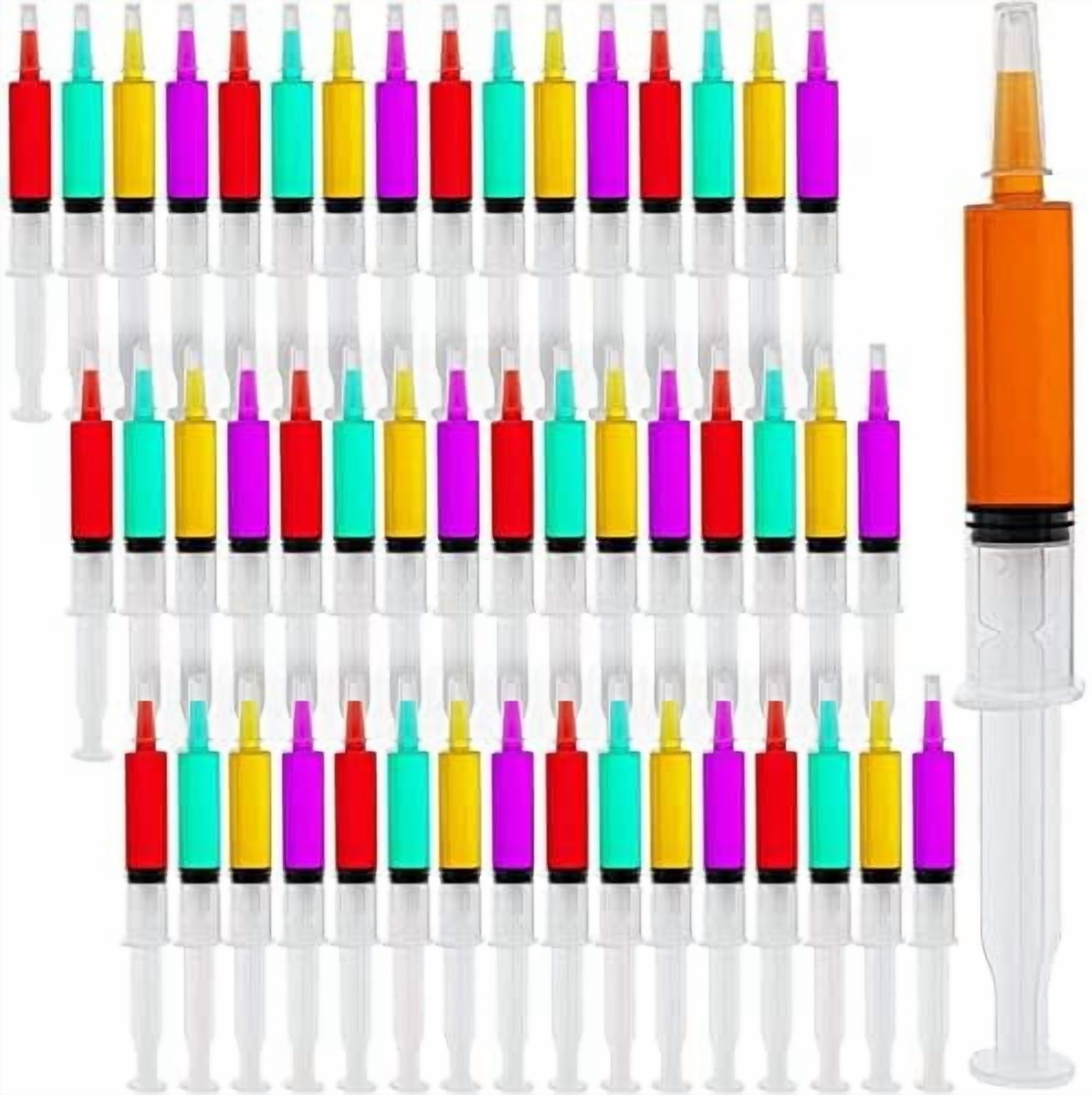Sustainable Greetings 30 Pack Plastic Shot Syringes, 1 Oz Spooky Drink ...
