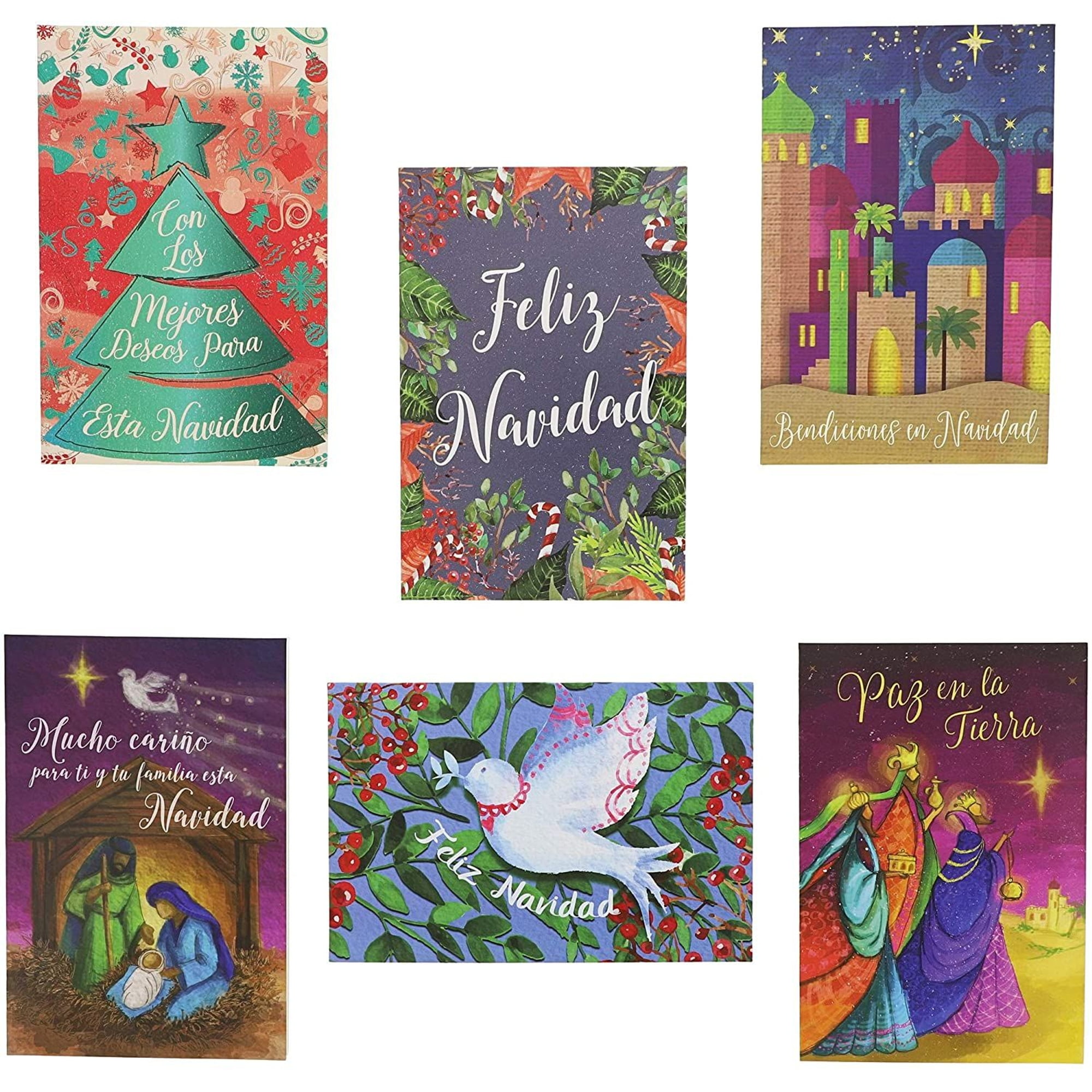48-Pack Spanish Christmas Cards, 4 X 6 Inch, Bulk Assorted Holiday ...