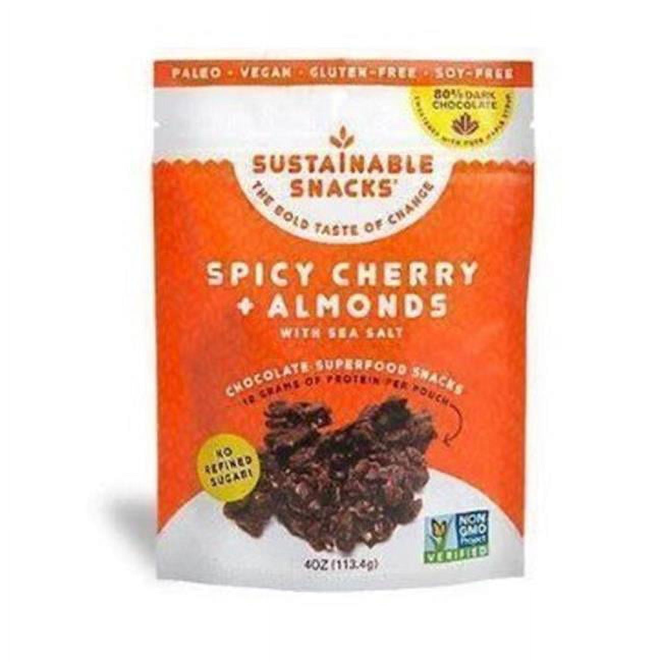 Sustainable Snacks, Spicy Cherry + Almonds Chocolate Superfood Snacks ...