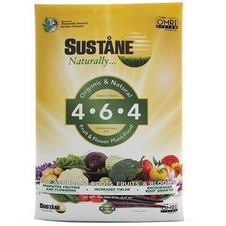 Sustane Organic & Natural 4-6-4 Fruit & Flower Plant Food Fertilizer ...