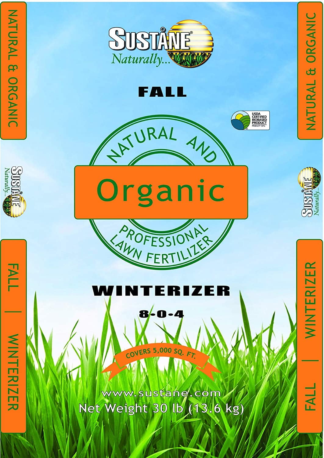 Sustane 8-0-4 Organic Winterizer Fertilizer (Fall), 30-PoundF - Walmart.com
