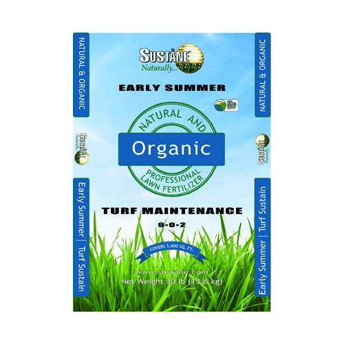 Sustane 9-0-2 Turf Maintenance Fertilizer (Early Summer), 30-Pound ...