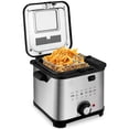 1.5L Electric Deep Fryer with Nonstick Basket – 900W Small Fryer with ...