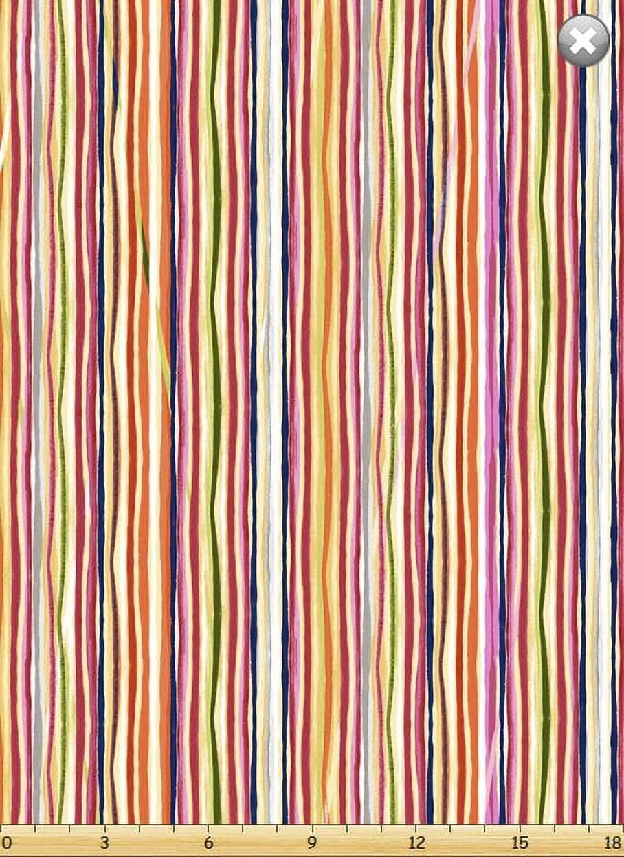 Susybee Susannah Bee, Multi-Colored Stripes 100% Cotton Fabric sold by ...